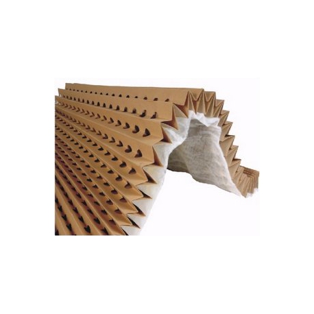 Filtre carton plissé avec média longueur 8m x hauteur 1m